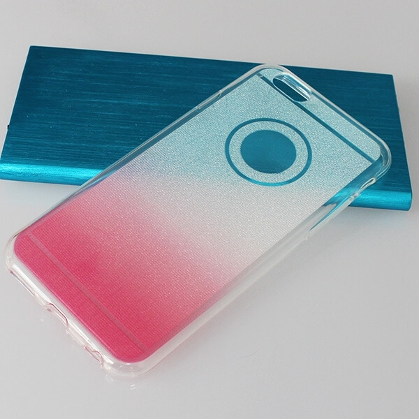 Silikónový ochranný obal s trblietkami pre Apple iPhone 6/6S - ružový ...
